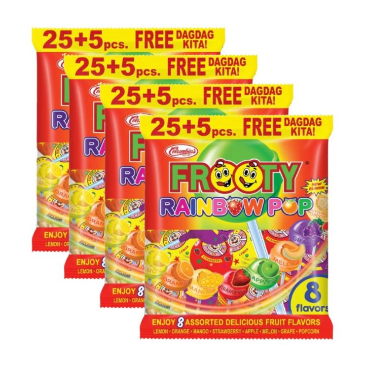Frooty Rainbow Pop Lollipop 180g - Pack of 4s | Lazada PH