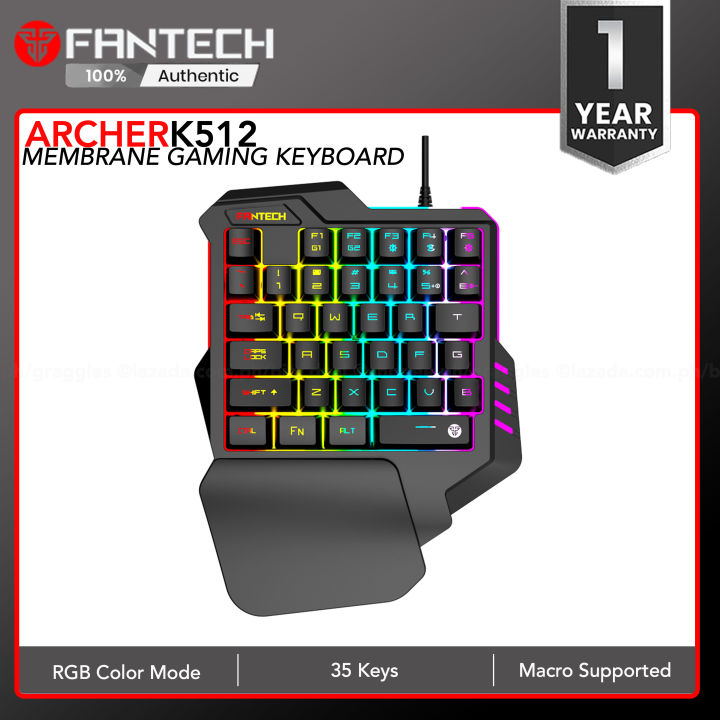 Fantech Archer K512 One Handed Membrane RGB Gaming Keyboard | Lazada PH