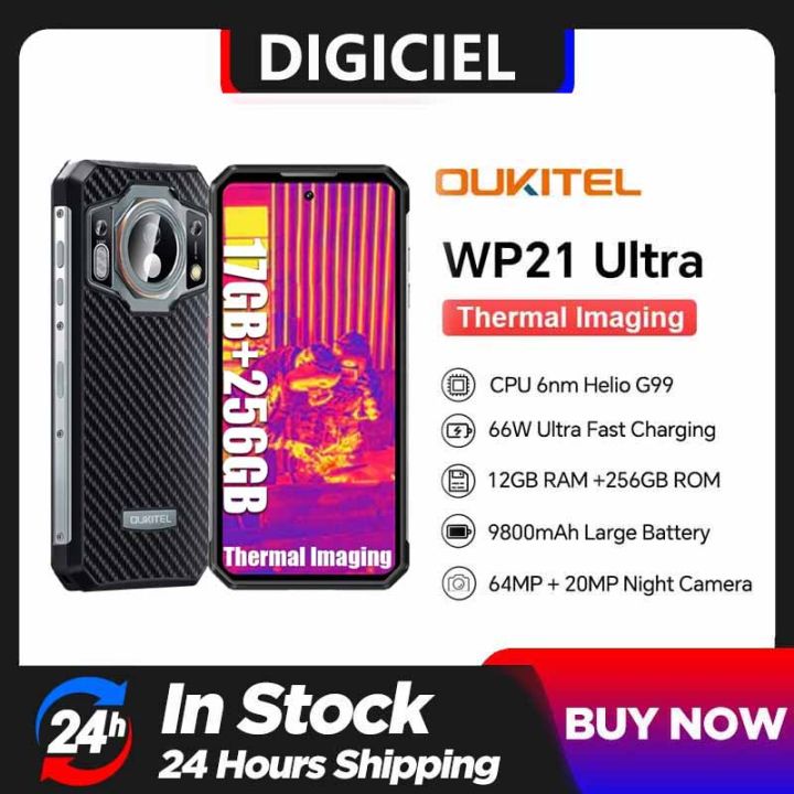 OUKITEL WP21แอนดรอยด์12 17GB + 256GB 6.78 "HD + กล้อง20MP 9800MAh ...