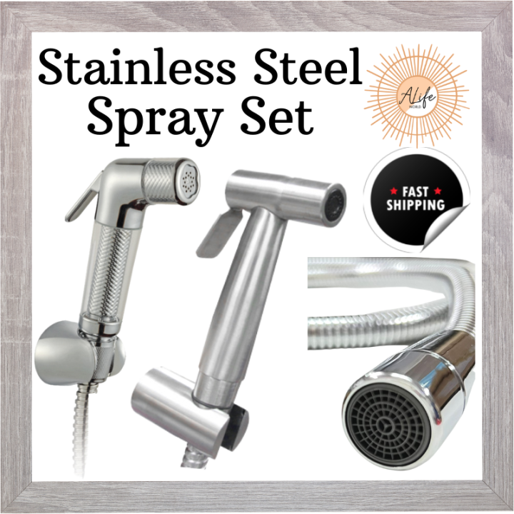 ALife World ISANO Stainless Steel ABS High Pressure Toilet Spray Bidet ...