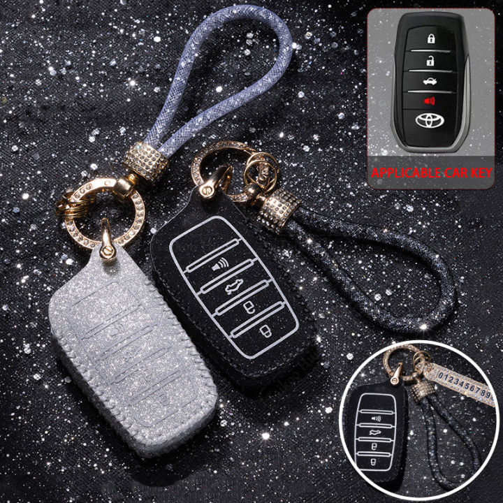 Toyota Hilux Fortuner GR Sport 2022 2023 2024 Leather Key Cover Case ...