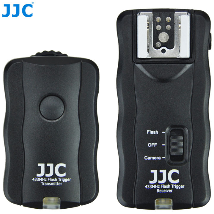 JJC 3-in-1 Wireless Flash Trigger & Shutter Remote Control with Two Receivers Kit for Canon Sony ...