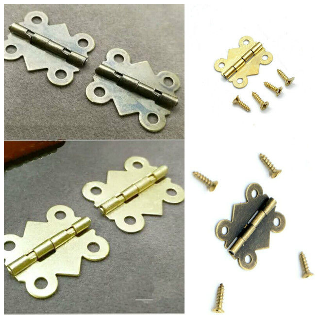 10Pcs Antique Bronze Mini Butterfly Door Hinge Cabinet Drawer Jewellery ...