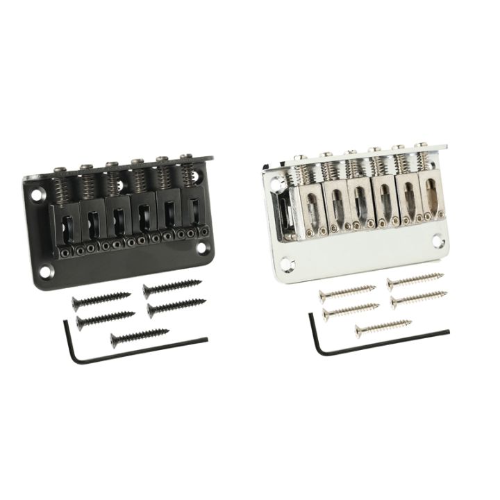 6 String Guitar Saddles Bridge with Screws Replacement Chrome Guitar ...