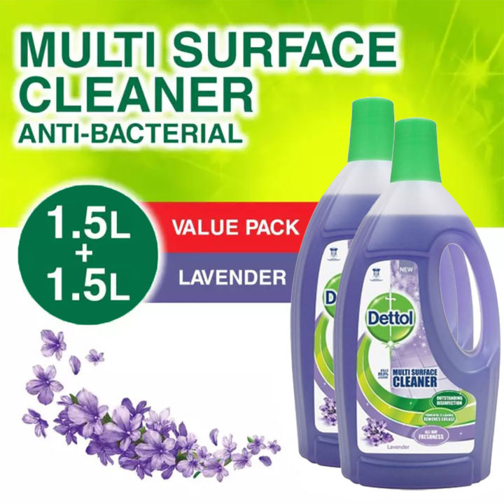 Dettol Multi Action Cleaner Lavender 1500ML*2bottles VALUE PACK [Ready ...