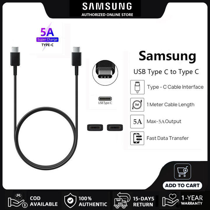 Samsung Cable 5A PD Fast Cables-(Support 45W Super Charging) EP-DN975 ...