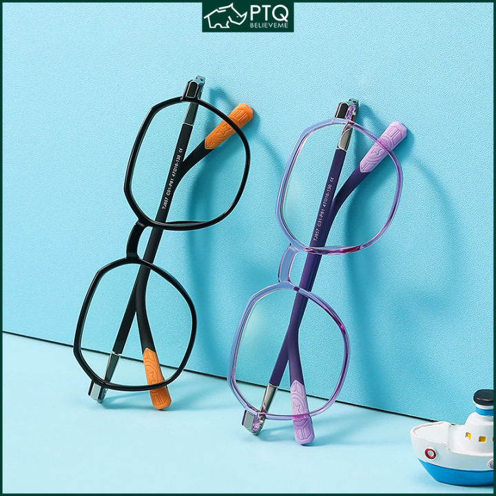 Mắt kính cận trẻ em với khung màu tương phản và kính chống ánh sáng xanh TR90 siêu nhẹ ptq ...