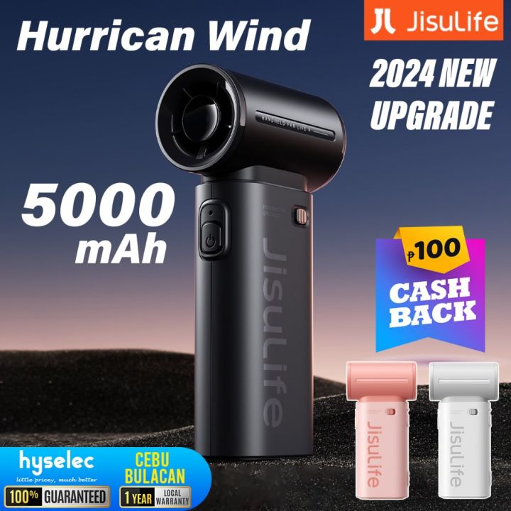 (LEGIT) ORIGINAL Jisulife 3 in 1 Turbo Jet Fan 9000 mAh Battery Mini ...