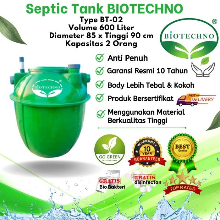 Septic Tank Bio Biotech Biofil Biotank Biotechno 600 liter | Lazada ...
