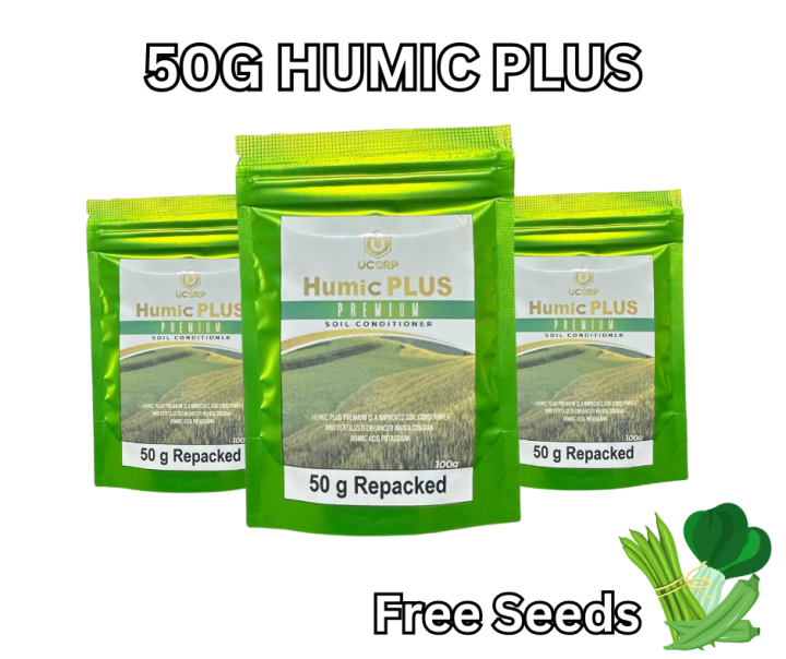 50g Humic Plus Repacked- Organic NPK and Foliar Fertilizer for Plants ...