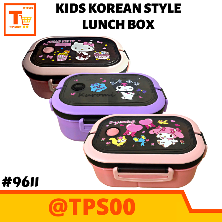 KOREAN STYLE LUNCH BOX SET FOR KIDS WITH SANRIO CHARACTER DESIGNS (9611 ...