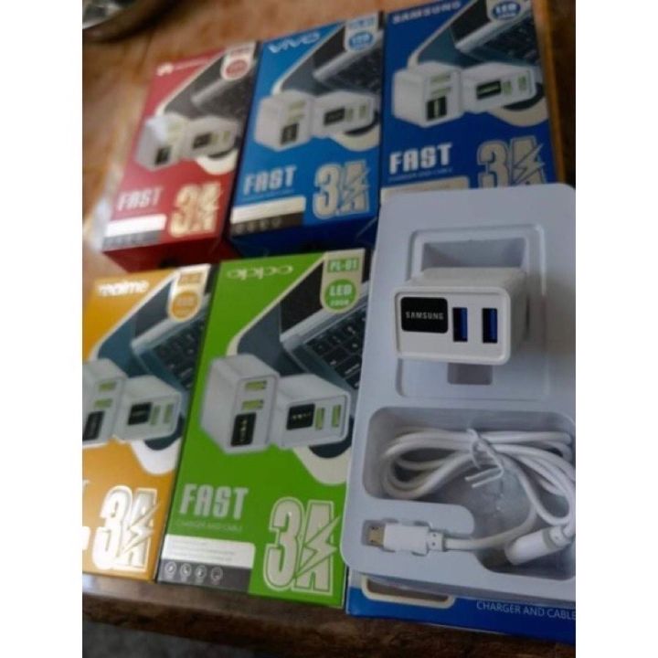Fast Charger And Cable(PL-01) Led 2Usb | Lazada PH