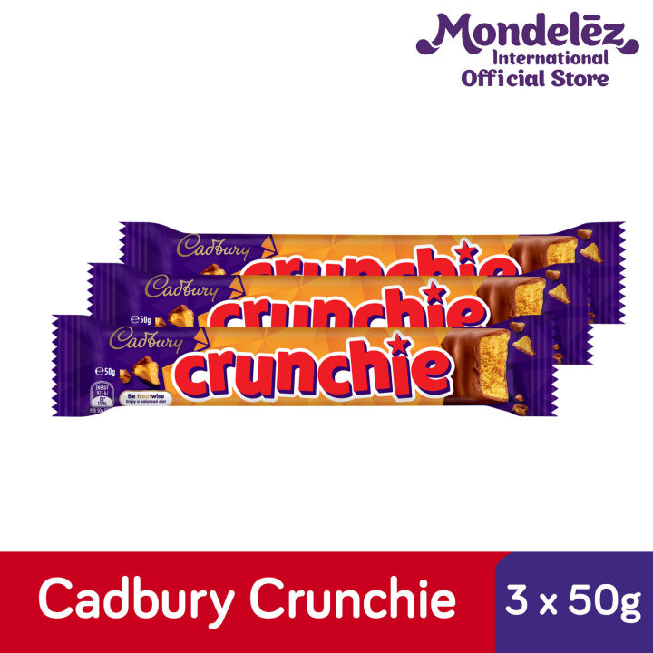 [Bundle of 3] Cadbury Crunchie Chocolate Small Bar (50g) | Lazada