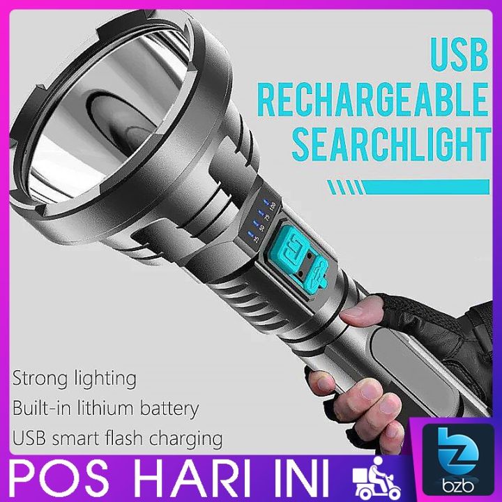 SUPER BRIGHT 💥 Rechargeable LED Torchlight Waterproof 3 Modes ...