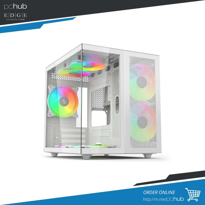 PChub | InPlay Seaview Pavilion Mesh TG, white, mATX | Lazada PH