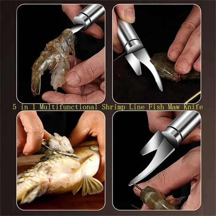 Portable Shrimp Peeling Tool Stainless Steel Fish Scale Planer Shrimp ...