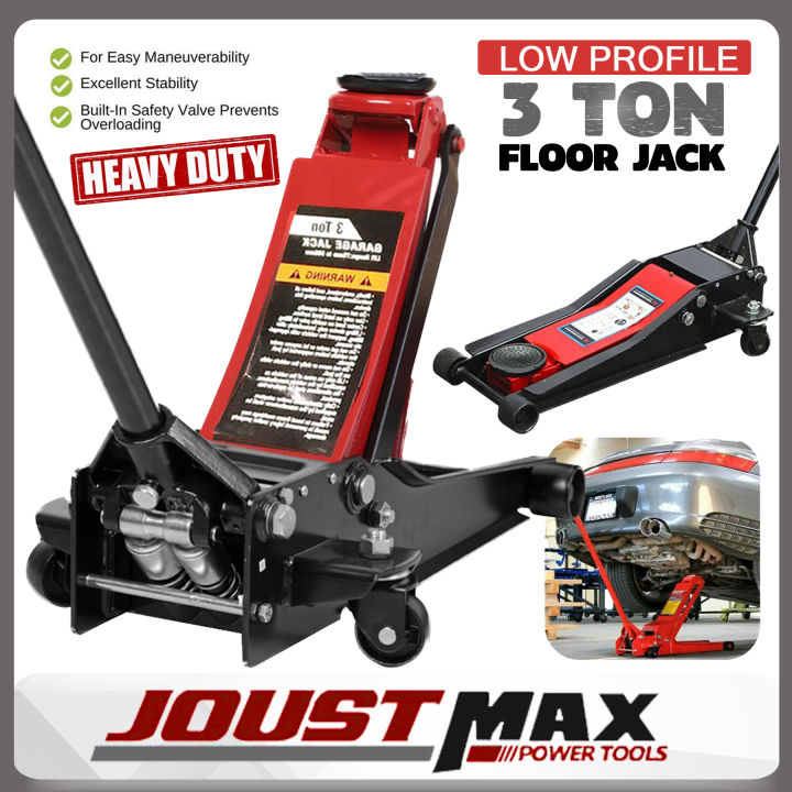 3 Ton Ultra Low Profile Hydraulic Floor Jack Kereta Heavy Duty Car Jack ...
