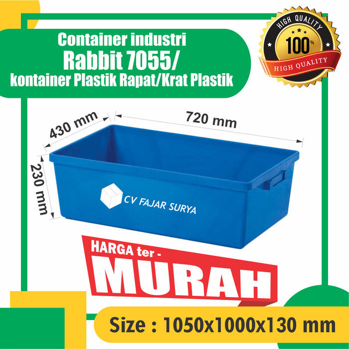 PROMO- CONTAINER INDUSTRI RABBIT 7055/KONTAINER PLASTIK RAPAT/KRAT ...