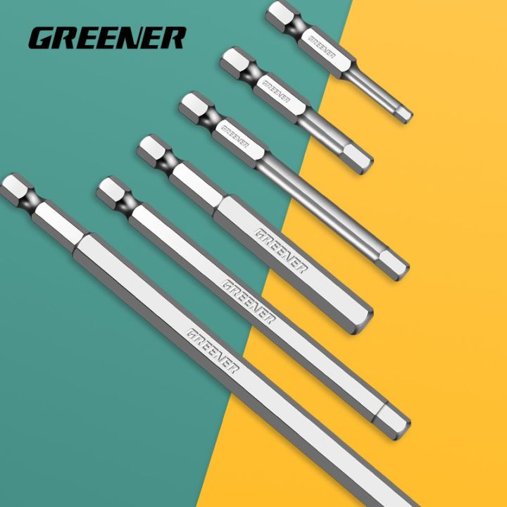 Greener 50mm75mm100mm150mm Hex Handle Screwdriver Set Magnetic Bit ...
