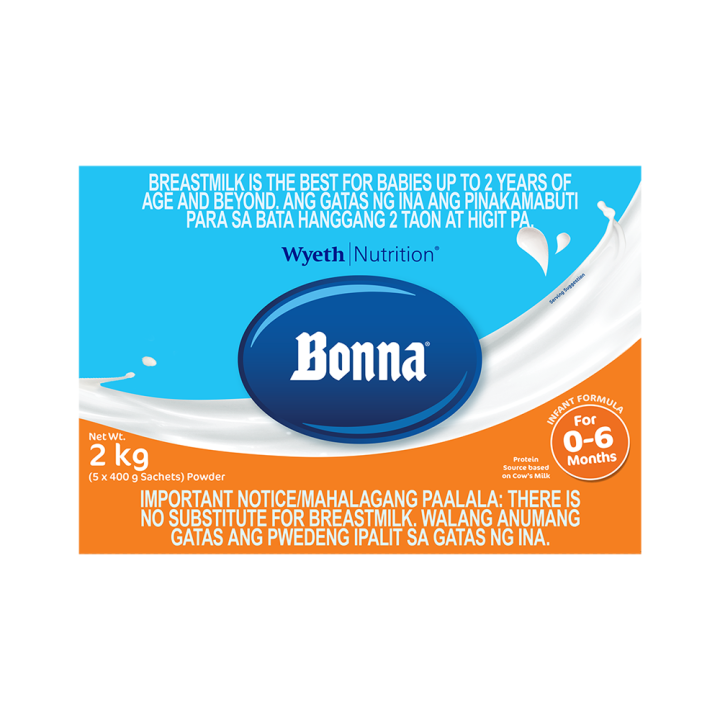 BONNA Stage 1 Infant Formula For 0 to 6 Months 2kg Box | Lazada PH