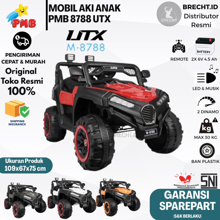 Mainan Anak Mobil Aki PMB UTX M-8788 Ban Karet | Lazada Indonesia
