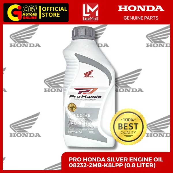 PRO HONDA Engine Oil Silver 4-AT (800ml) 10W-30MB Premium Grade | Lazada PH