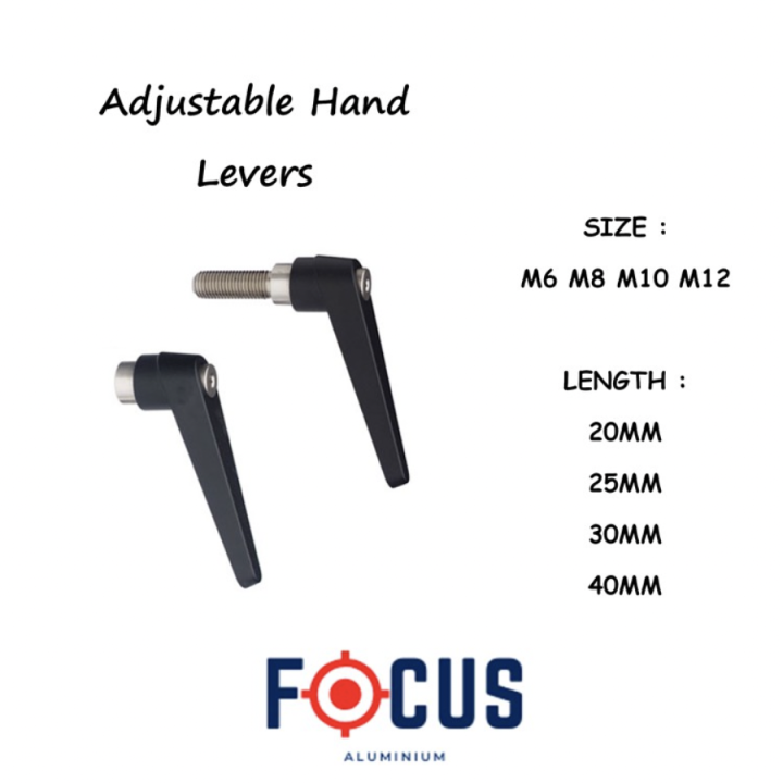 🇲🇾 ADJUSTABLE HANDLE HAND LEVER SCREW FOR ALUMINIUM PROFILE & MACHINERY ...