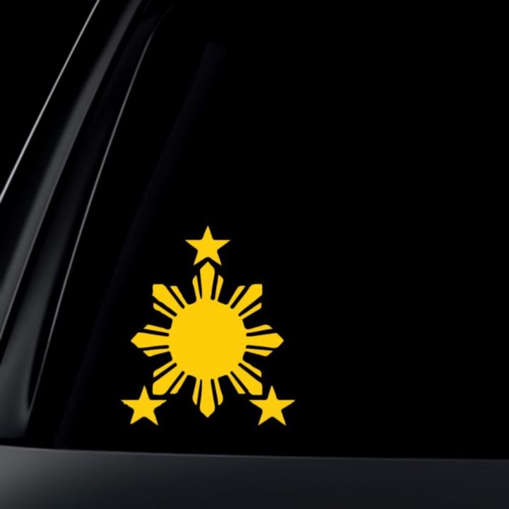 Philippine Flag Sun Car Decal / Sticker - 5inch | Lazada PH
