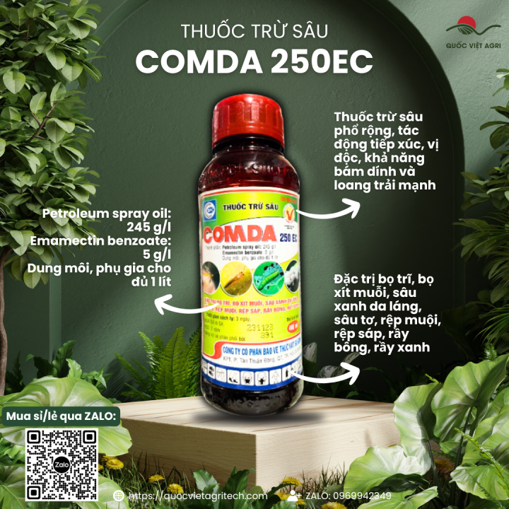 Thuốc trừ sâu COMDA 250EC (chai 400ml) - Emamectin benzoate 5g/l Trị bọ ...