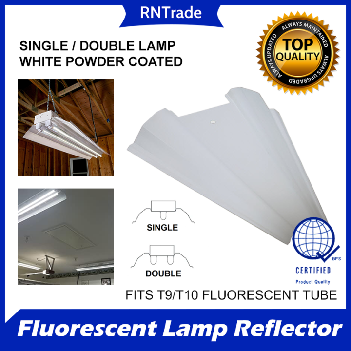 Industrial Housing Powdercoated White Steel Reflector 4ft, Fluorescent ...