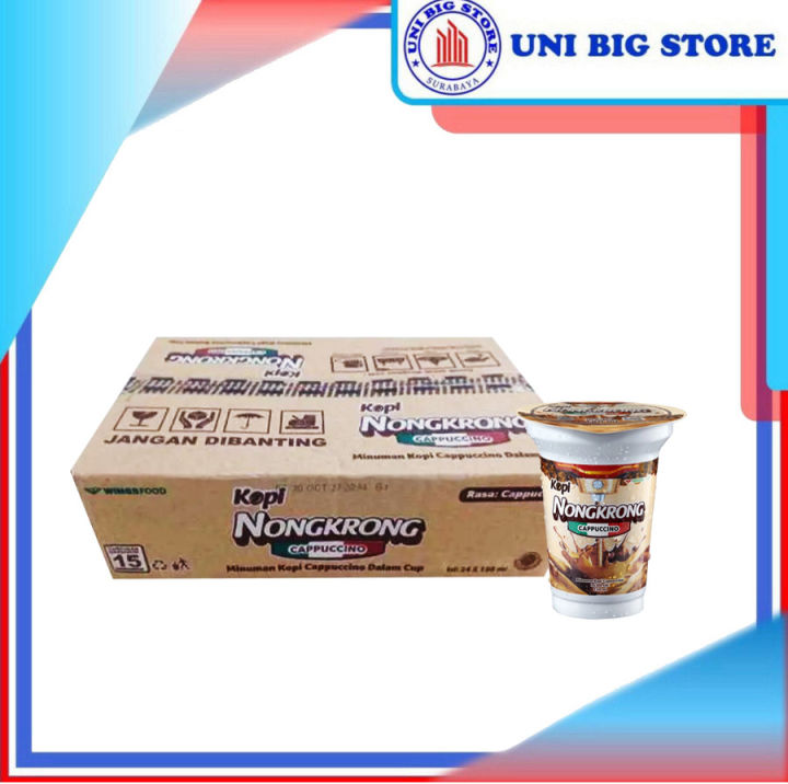 Kopi Gelas NONGKRONG Cappuccino Cup 150 ml x 24 pcs DUS Kopikap ...