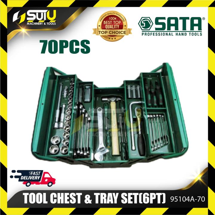 SATA 95104A-70-6 / 95104A706 70PCS 1/2" Cantilever Mechanic Tool Chest ...