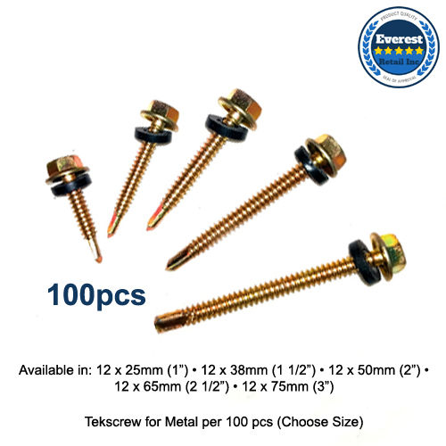 Tekscrew for Metal / Self-drilling / Tetanized Plated / Sold per 100pcs ...