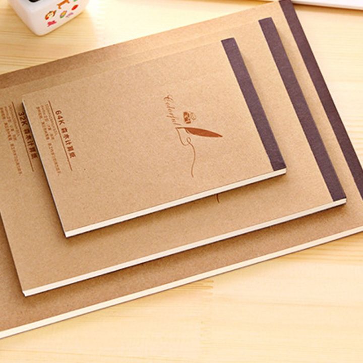 LYOFCHI Hand Paintting Book Office Kraft Paper Memo Book Notebook ...