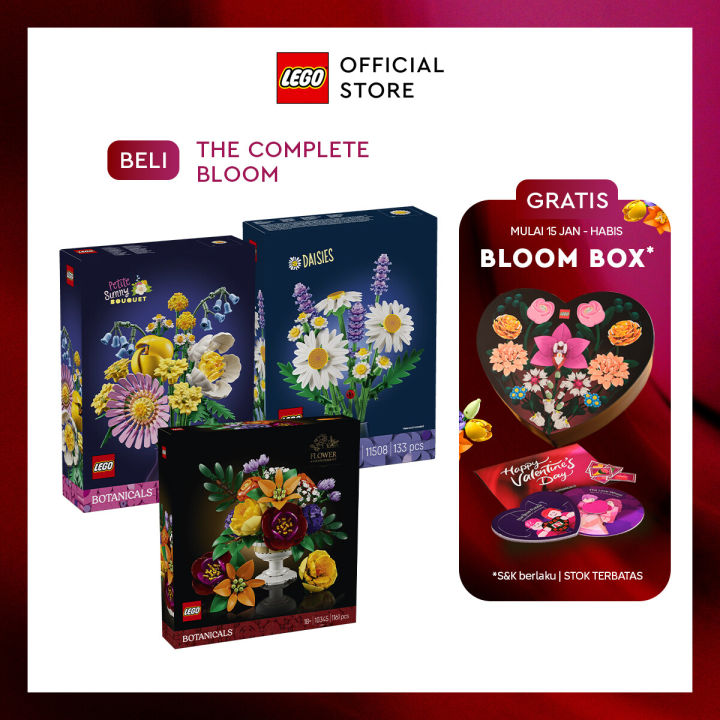 LEGO Flower Bundle - LEGO Botanicals 10345 Flower Arrangement + LEGO ...