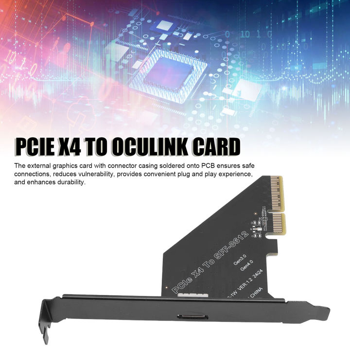 PCIe 4.0 X4 to Oculink SFF-8612 Adapter SFF-8611 External Graphics Card ...