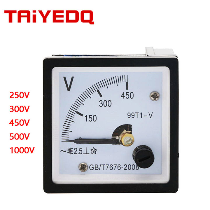 Square 48*48mm AC voltmeter 250V/300V/450V/500V/600V/750V/1000V 99T1-V Pointer Meter | Lazada PH