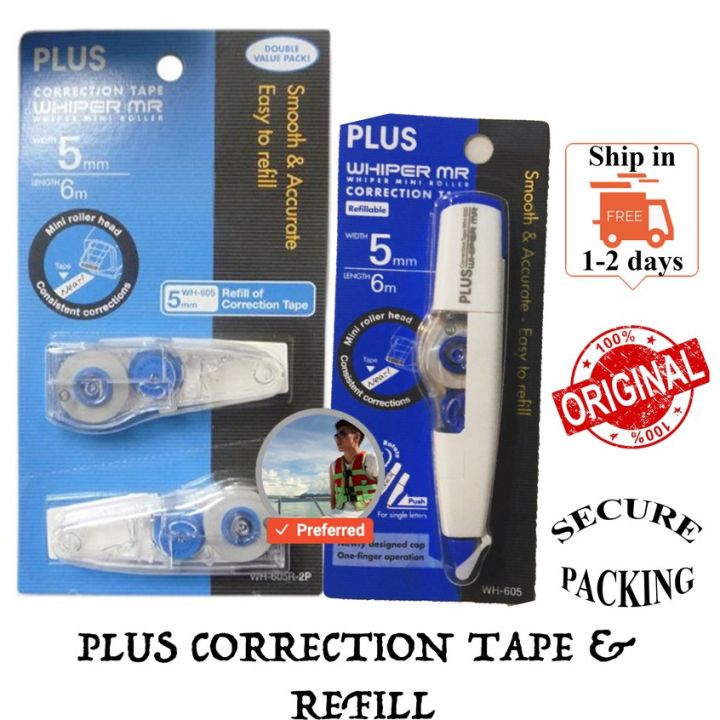 PLUS CORRECTION TAPE REFILLABLE WH-604 / WH-605 / WH-606 PLUS WHIPPER MR | PLUS CORRECTION ...