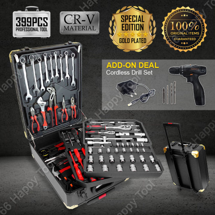 399pcs Professional Tool Set With Luggage Tool Box Hand Tool Socket Set ...