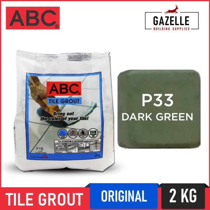 ABC Tile Grout Original Bonding Solution 2kg - Dark Green P33 | Lazada PH