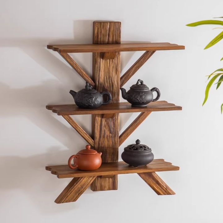 LAI JUN ชั้นวางต้นไม้ ชั้นไม้สัก ชั้นตั้งและแขวน Shelf floor | Lazada.co.th