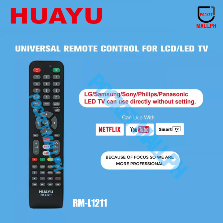 Huayu RM-L1211 Universal LED/LCD TV Remote Control | Lazada PH