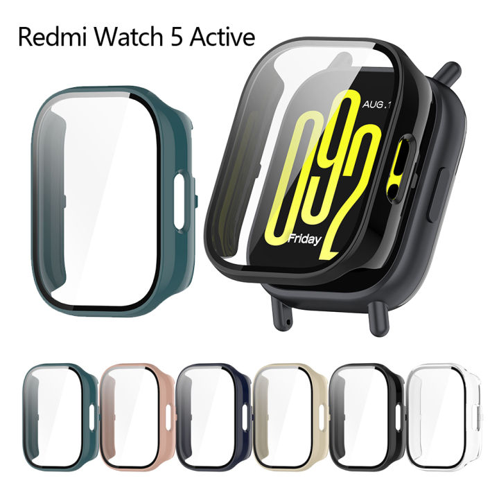 For Redmi Watch 5 Active case full PC frame tempered glass screen ...