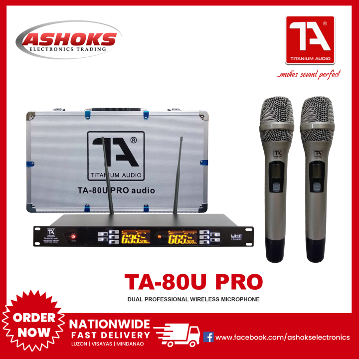 Titanium Audio TA-80U Pro Wireless Microphone Professional Dual ...