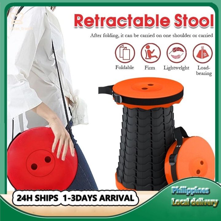 Telescopic Stool Foldable Chair Outdoor Portable Travel Camping Folding ...