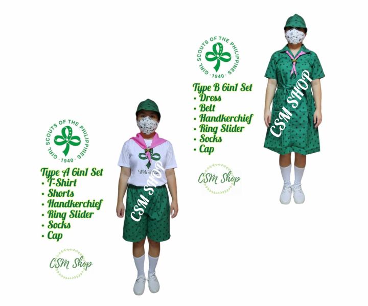 [School Uniform] Girl Scout Uniform - 6in1 Twinkler Scout Set or Shirt ...