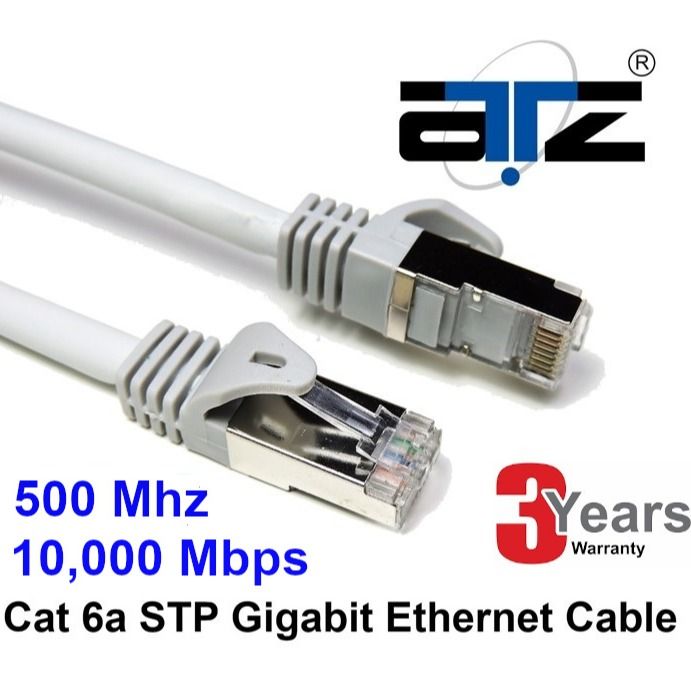ATZ 2m Cat 6A S/FTP LSZH Gigabit Ethernet Lan Network Patchcord-2M ...