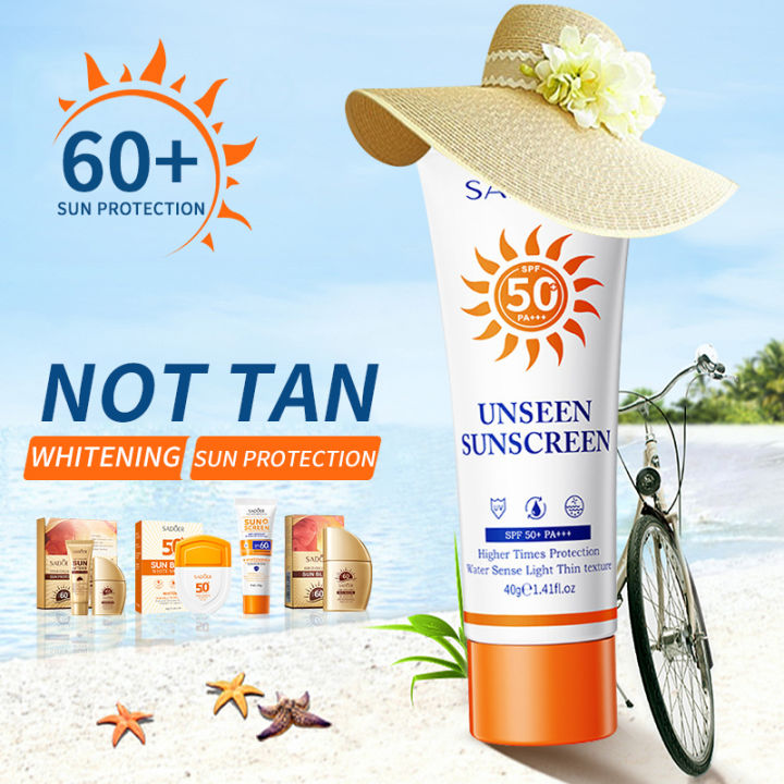 Facial Sunscreen Cream SPF60 PA+ Moisturizing Skin Protect Sunblock 40g | Lazada PH