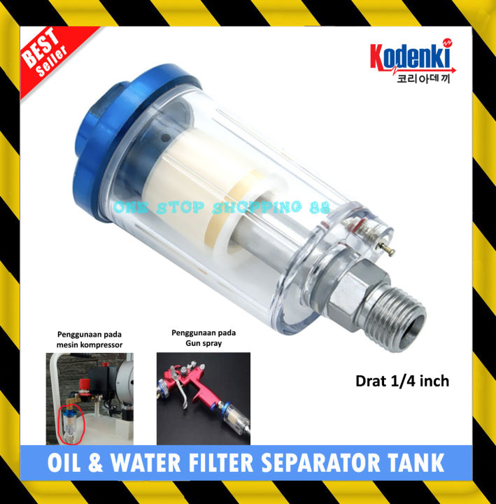 TABUNG FILTER SARINGAN PEMISAH AIR OLI UDARA KOMPRESOR COMPRESSOR ANGIN ...
