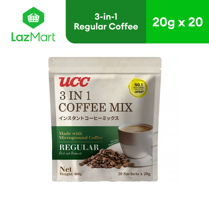 UCC 3-in-1 Coffee Regular Bag 20g x 20 pcs | Lazada PH